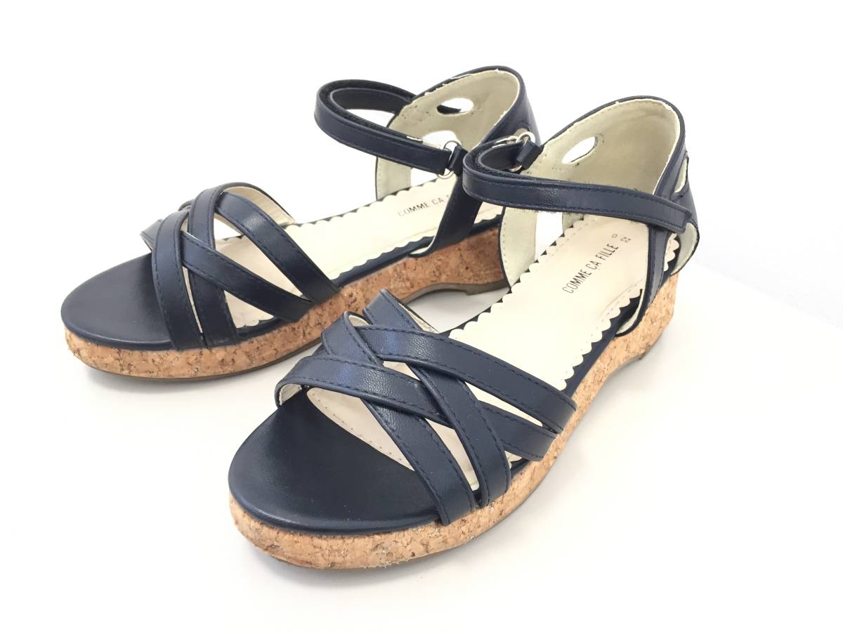 コムサフィユ レザーサンダル 22㎝ ブラック F2190625 213-132(女性用)｜売買されたオークション情報、yahooの商品情報をアーカイブ公開 - オークファン（aucfan.com）