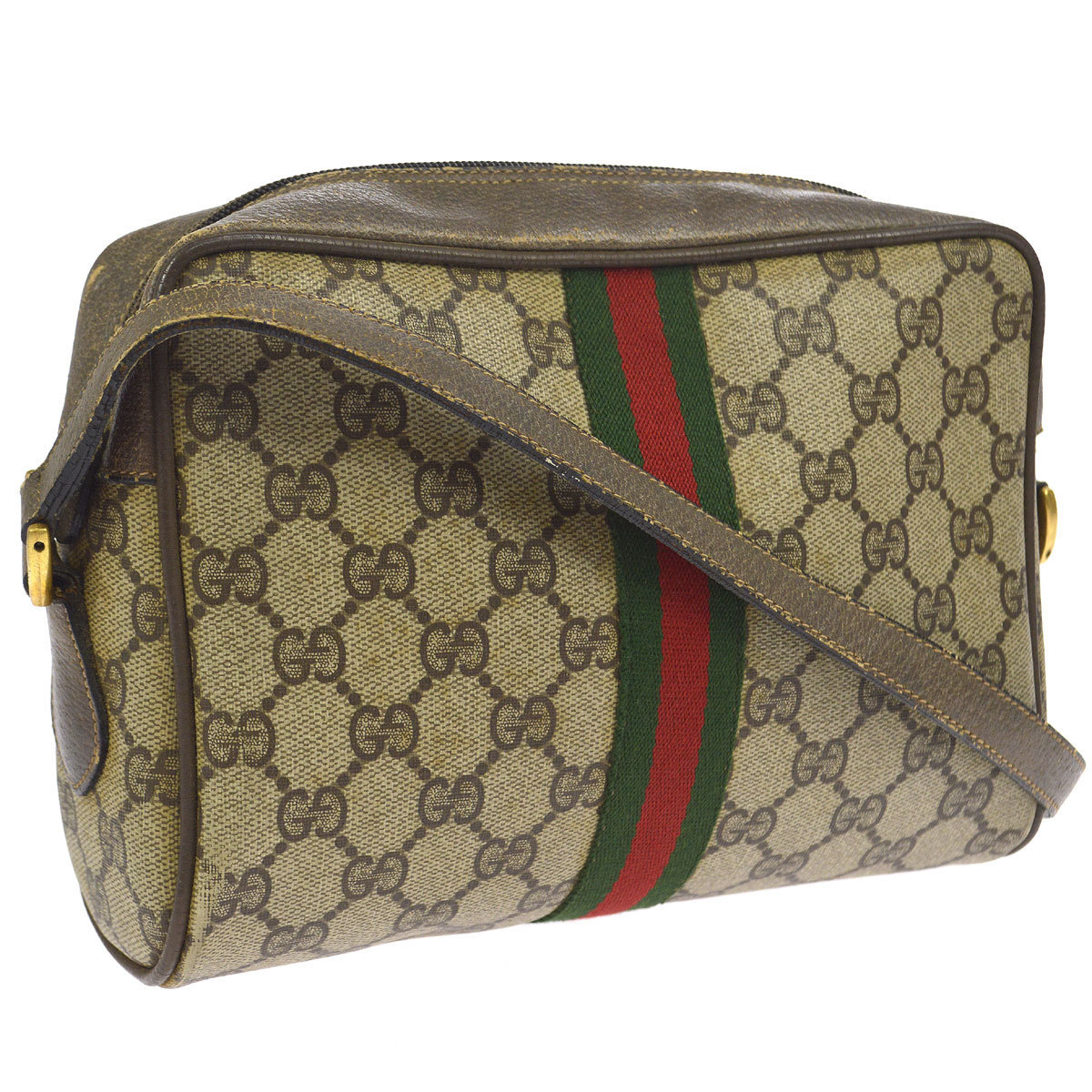GUCCI グッチ シェリーライン GG柄ショルダーバッグ ブラウン A45593(オールドグッチ)｜売買されたオークション情報、yahooの商品情報をアーカイブ公開 - オークファン ...