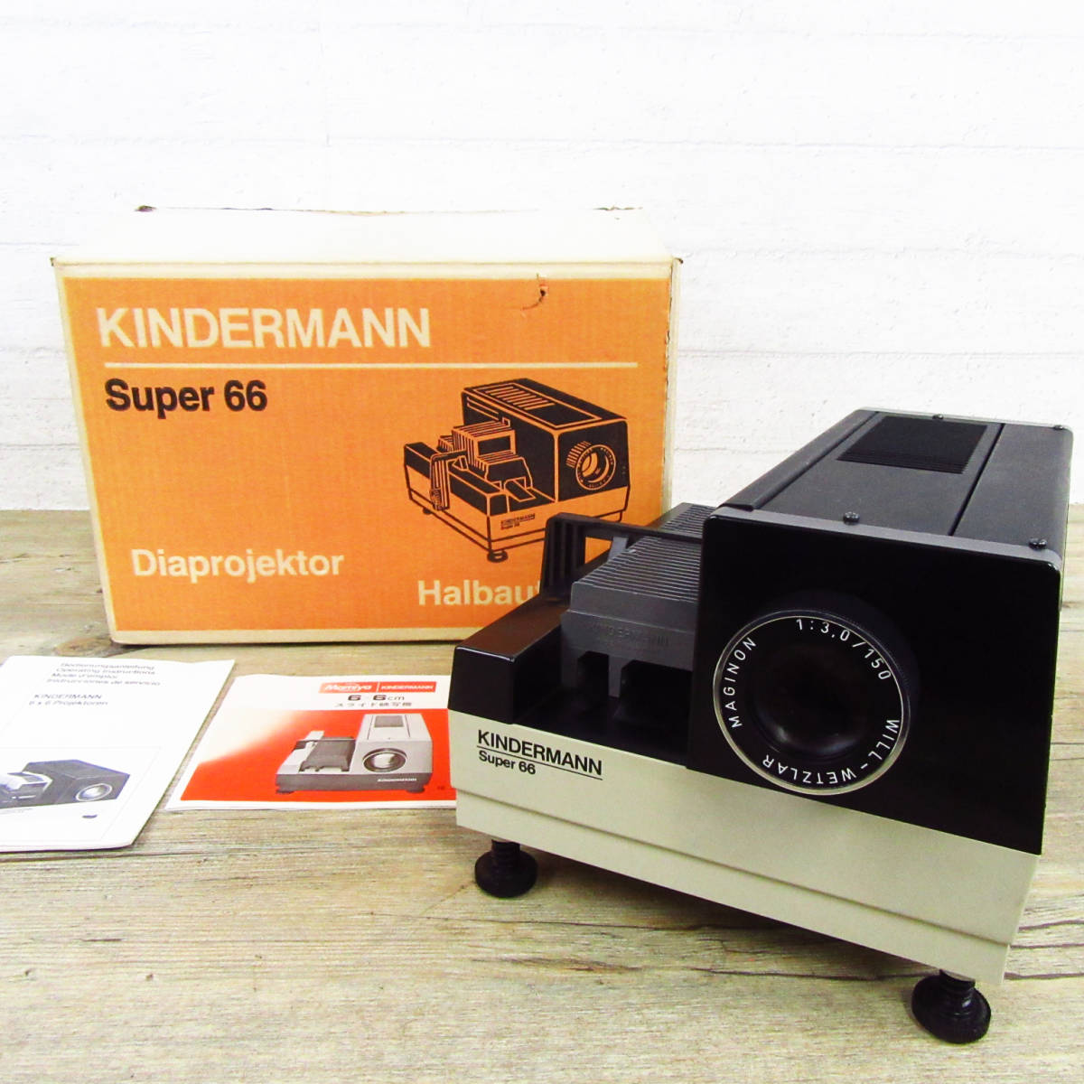 Kindermann SUPER 66 スライド映写機 6×6㎝判 SLIDE PROJECTOR SEMI AUTOMATIC マミヤ光機 ...