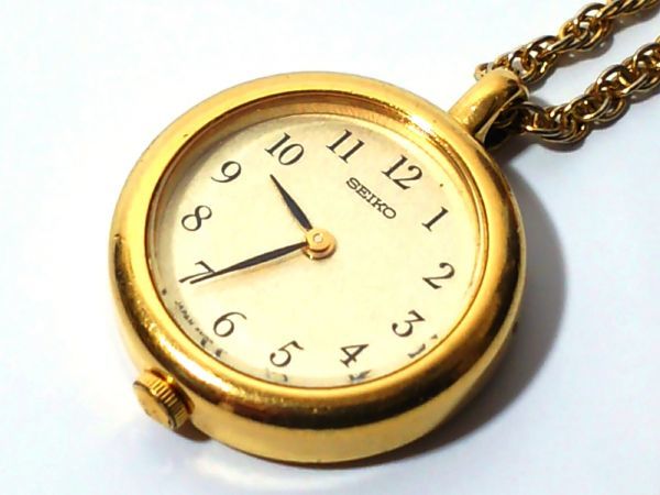 Sy6 SEIKO/セイコー ペンダントウォッチ/4N20-0440 1994年製レディース♀2針/18KGFチェーン(その他)｜売買された ...