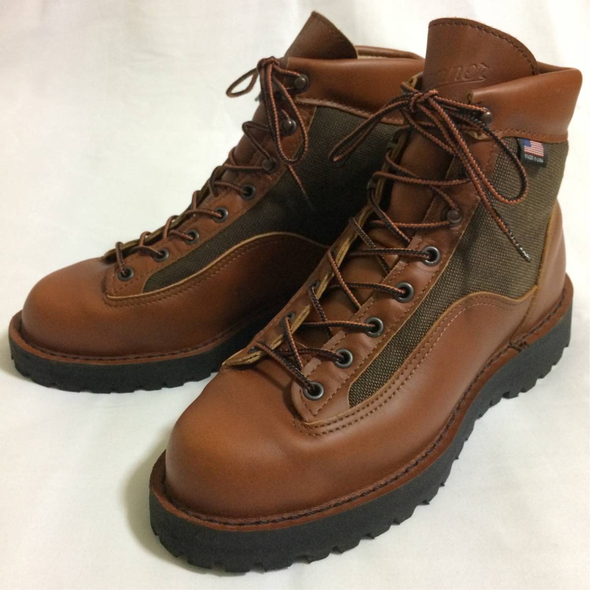 極上 ダナー USA製 ダナーライト ll 2 セダーレインボー 旧白タグ 12040X ブラウン 7.5EE/Danner Light DJ ...