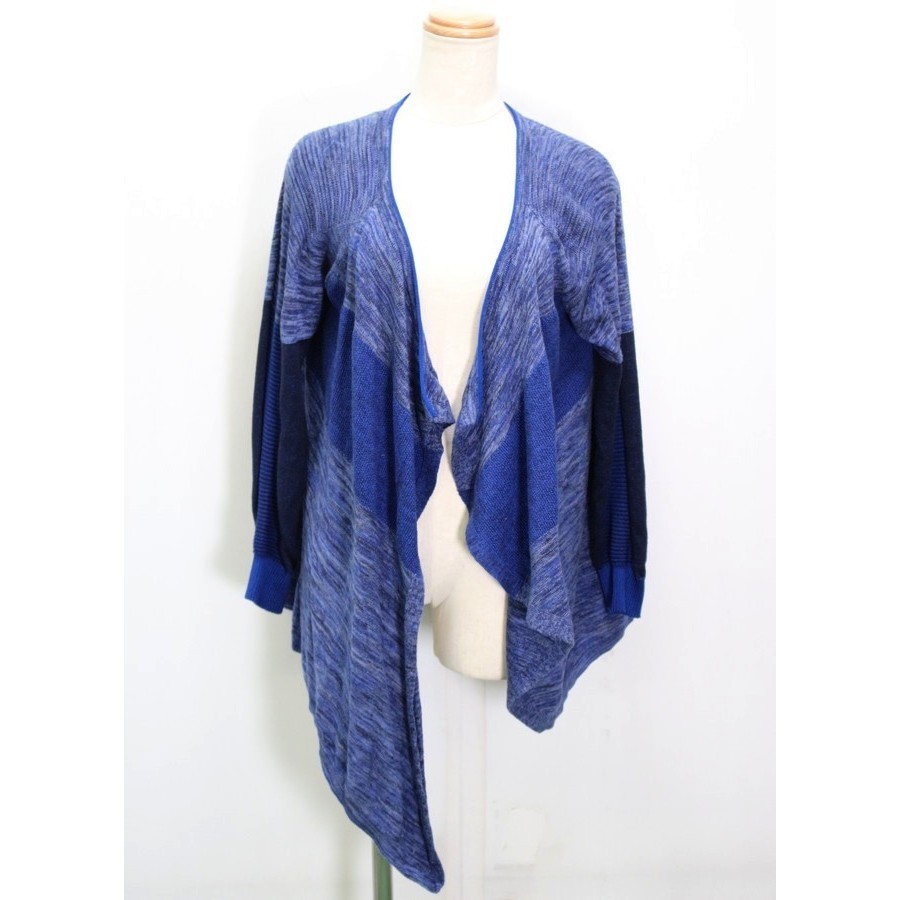 E409 DIESEL ディーゼル トッパー ニット カーディガン XS ネイビー レディース アウター アシンメトリー コットン セーター ...