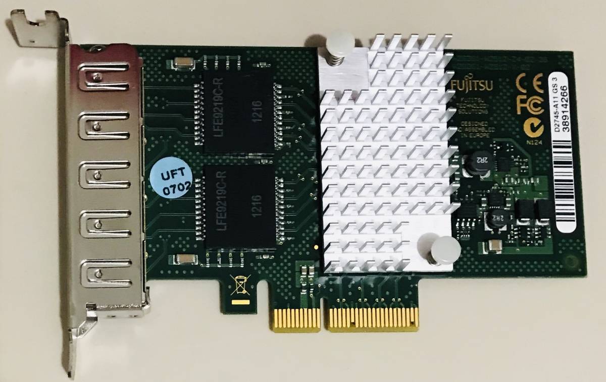 19100801 Fujitsu D2745-A11 GS 3 Quad Port PCIe Network Adapter Card ...