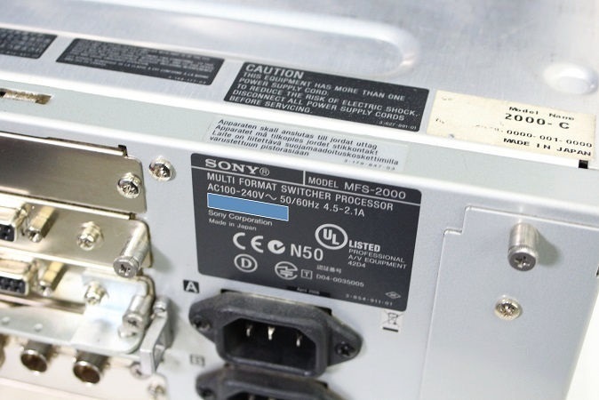 SONY/ソニー マルチフォーマットスイッチャー MFS-2000/MKS-2015 訳あり(プロ用、業務用)｜売買されたオークション情報 ...