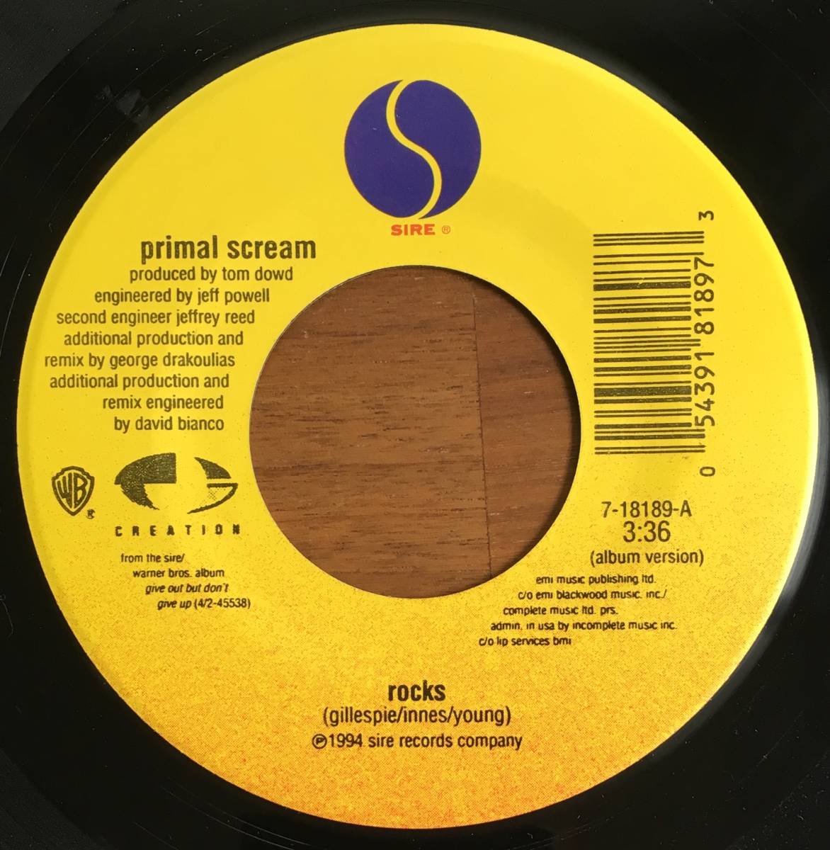 Primal Scream Rocks / Everybody Needs Somebody USオリジ 7インチ 45 EP Flipper ...