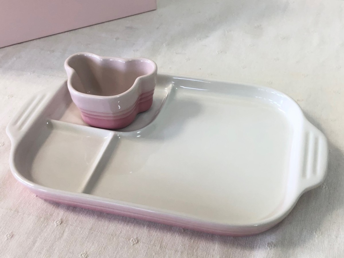品 LE CREUSET 910349 Baby Multi Plate&Ramekin ルクルーゼ ベビー マルチプレート&ラムカン ピンク ...