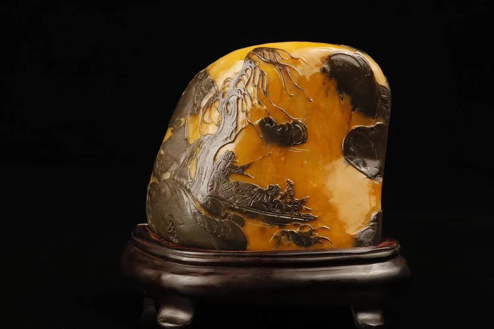 黒い田黄黑皮田山水人物置物 サイズ 102.5 64.2 90.5㎜ 重さ793.7g e176(その他)｜売買されたオークション情報、yahooの商品情報をアーカイブ公開 - オークファン ...