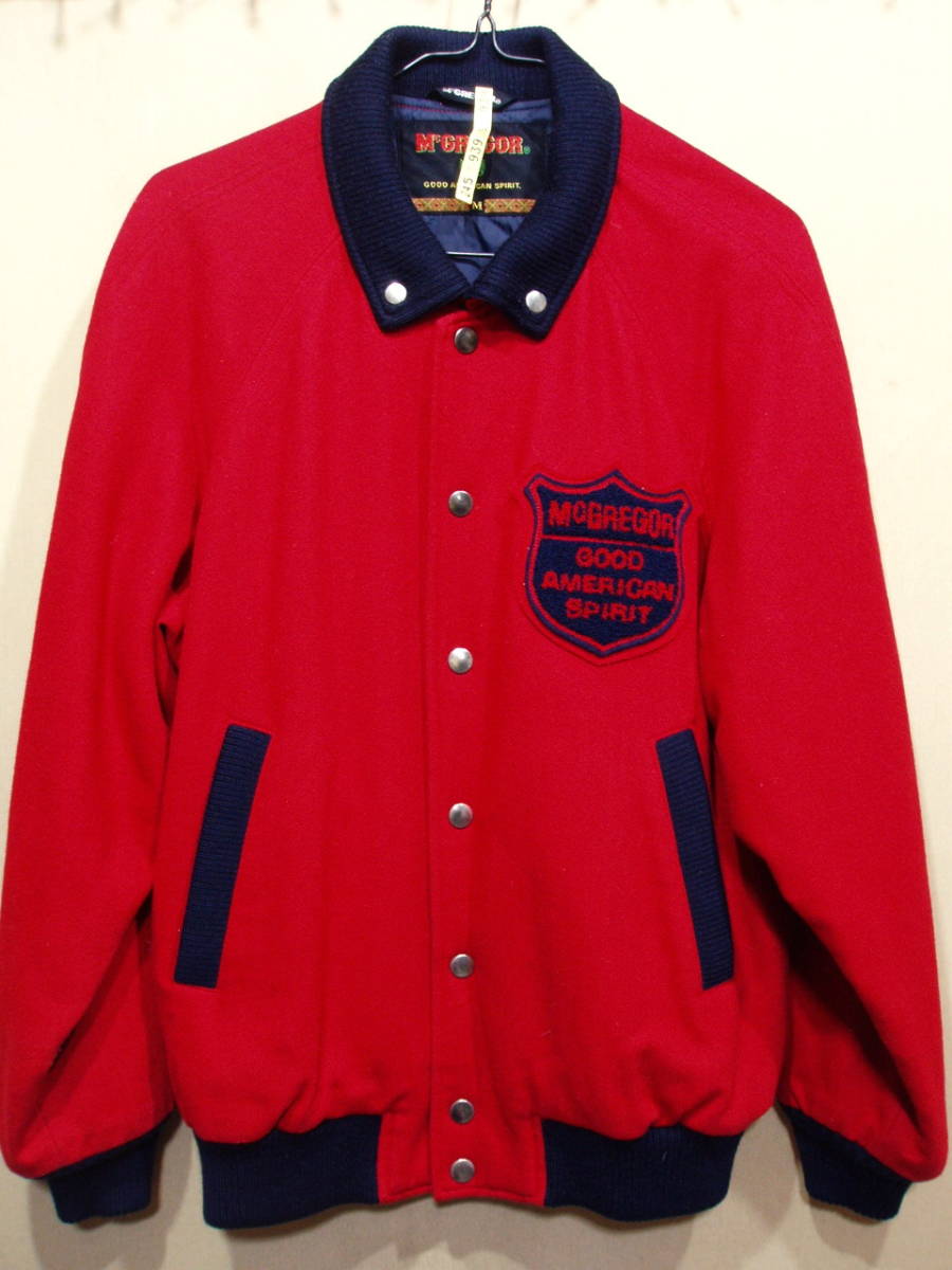M13660 McGREGOR 70-80's ビンテージ オールドスクール ウールスタジャン(Mサイズ)｜売買されたオークション情報、yahooの商品情報をアーカイブ公開 - オークファン ...