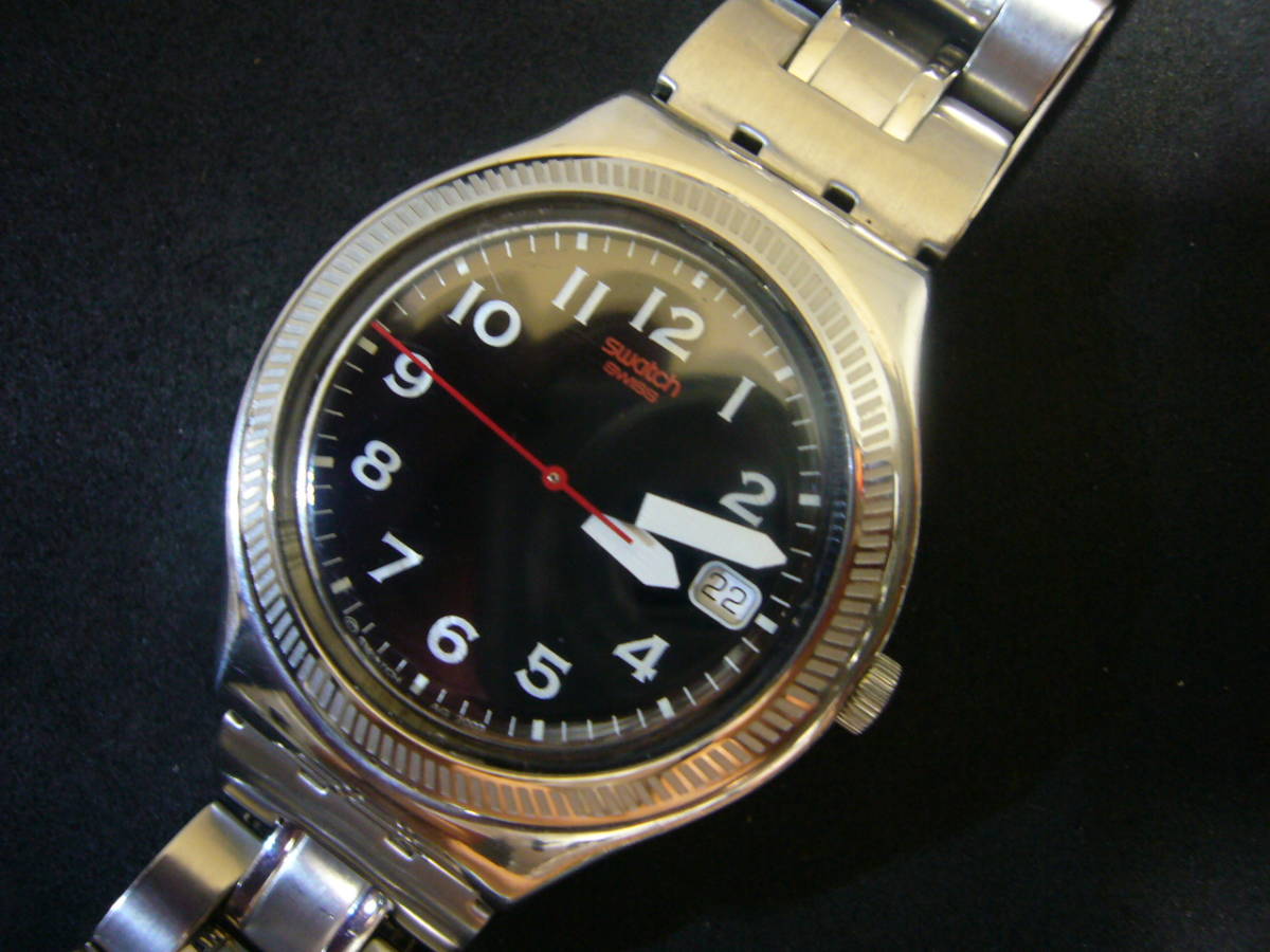 超 レア swatch IRONY メンズQZ ブラック ミリタリータイプ 実働品(IRONY)｜売買されたオークション情報、yahooの商品情報をアーカイブ公開 - オークファン ...