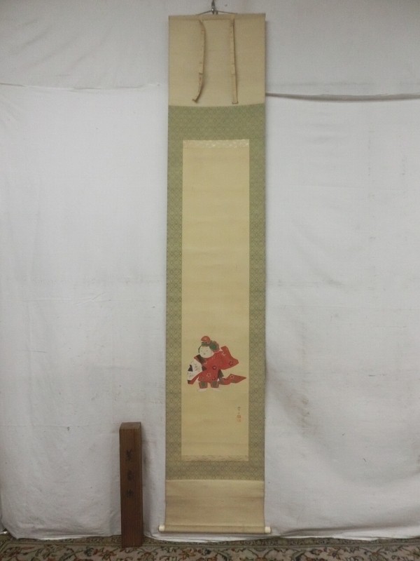 E6523 三宅凰白 萬歳楽 御所人形図 肉筆絹本 掛軸 共箱(花鳥、鳥獣)｜売買されたオークション情報、yahooの商品情報をアーカイブ公開 ...