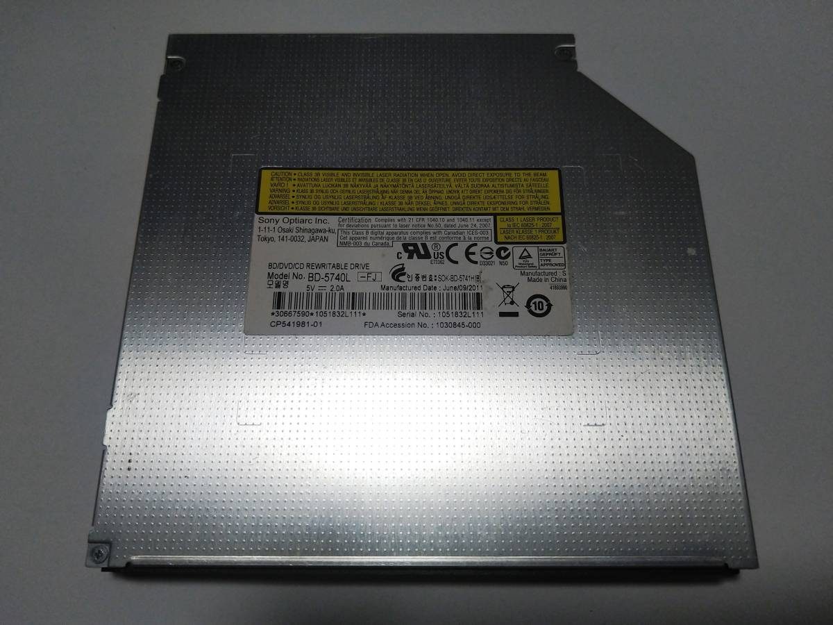 SONY Blu-ray BDXL BD-5740L スリムドライブ み 品 UJ260 同等品 ①(内蔵)｜売買されたオークション情報、yahooの商品情報をアーカイブ公開 - オークファン ...