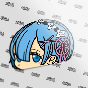 リトルアキバ Peeking Rem レム リゼロ USDM JDM 輸入アニメステッカー 痛車 ラム エミリア LITTLE AKIBA ...