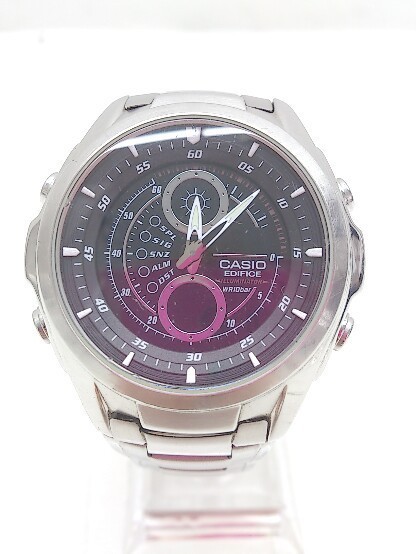 CASIO EDIFICE カシオ EFA-116 動作未確認 クォーツ式 2針 アナログ 腕時計 ウォッチ シルバー ...