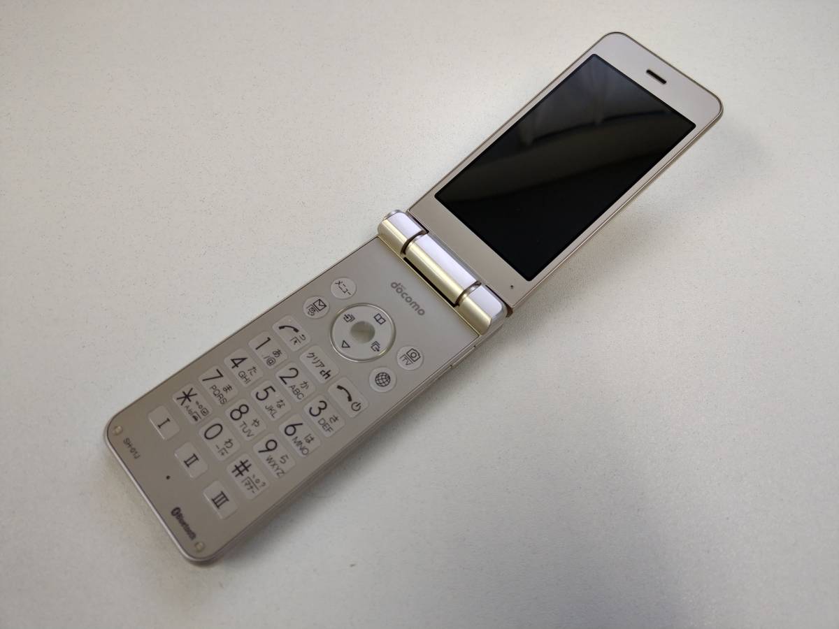 docomo SHARP AQUOS ケータイ SH-01J Gold SIMロック解除済 ①(携帯電話)｜売買されたオークション情報 ...