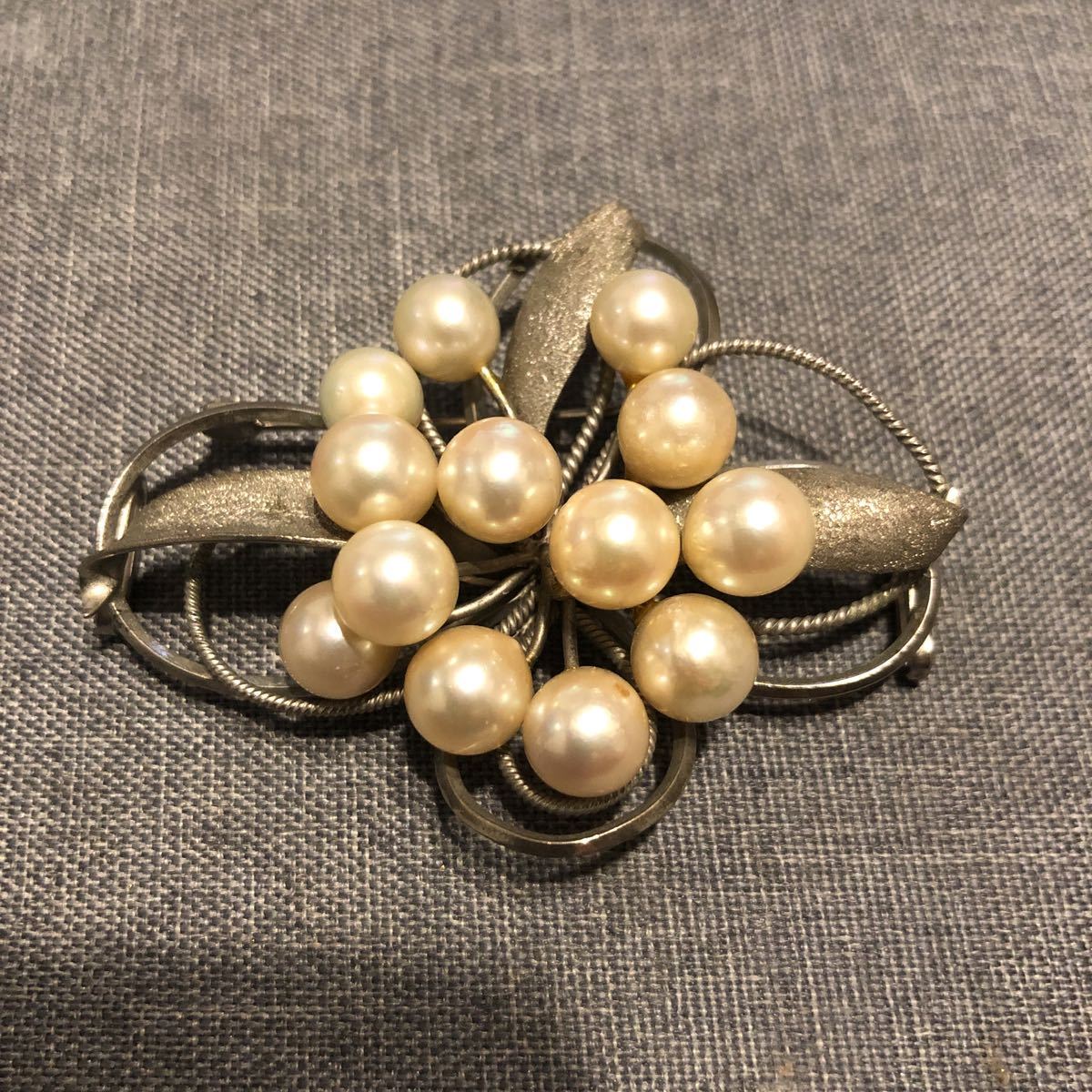 SILVER 950 パール ブローチ 帯留め アンティーク ヴィンテージ(帯留め)｜売買されたオークション情報、yahooの商品情報をアーカイブ公開 - オークファン（aucfan.com）