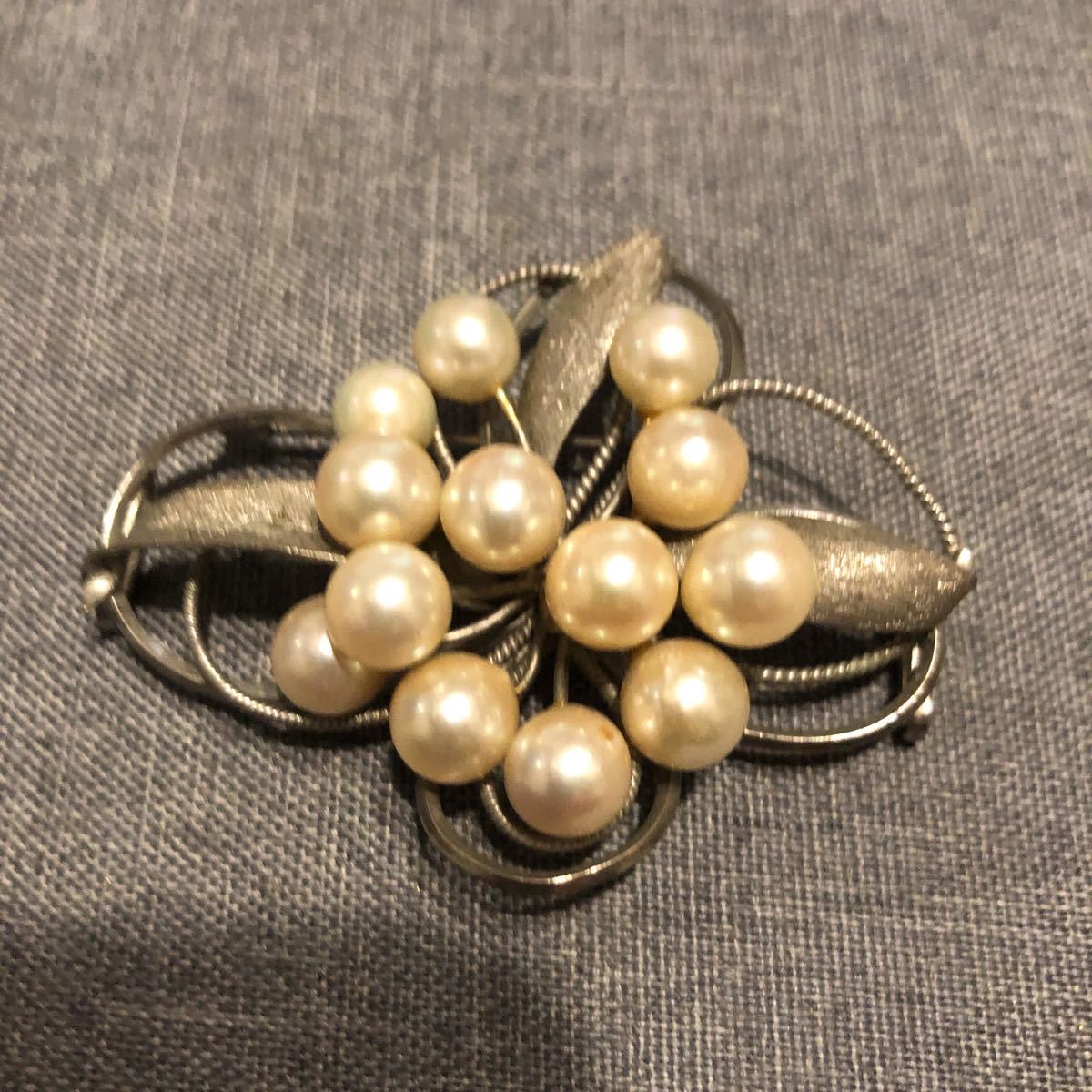 SILVER 950 パール ブローチ 帯留め アンティーク ヴィンテージ(帯留め)｜売買されたオークション情報、yahooの商品情報をアーカイブ公開 - オークファン（aucfan.com）