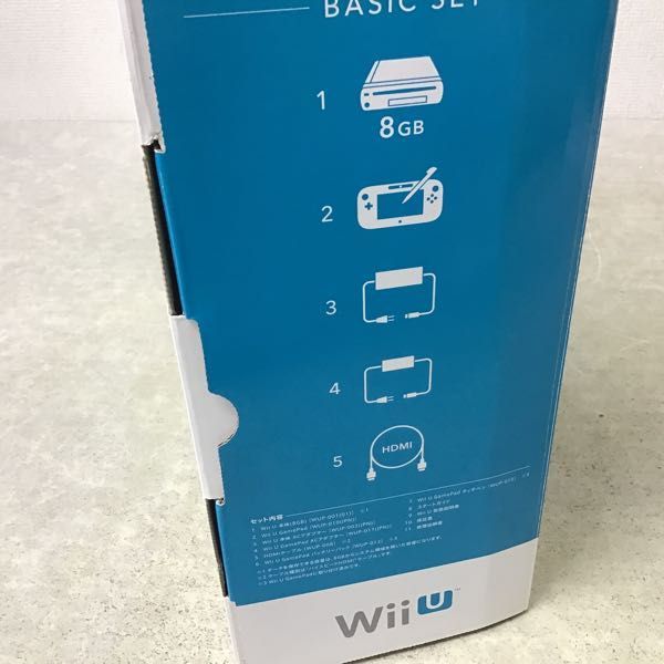 1円 動作確認/初期化済 任天堂 Wii U BASIC SET 8GB shiro / NINTENDO ニンテンドー 本体 WUP-001 ...