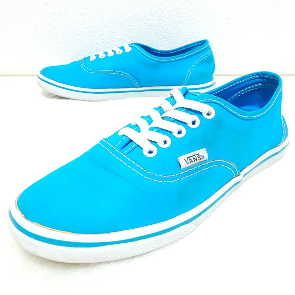 VANS ヴァンズ バンズ AUTHENTIC オーセンティック ナイロン ローカット スニーカー シューズ 靴 サーフ スケーター ブルー ...