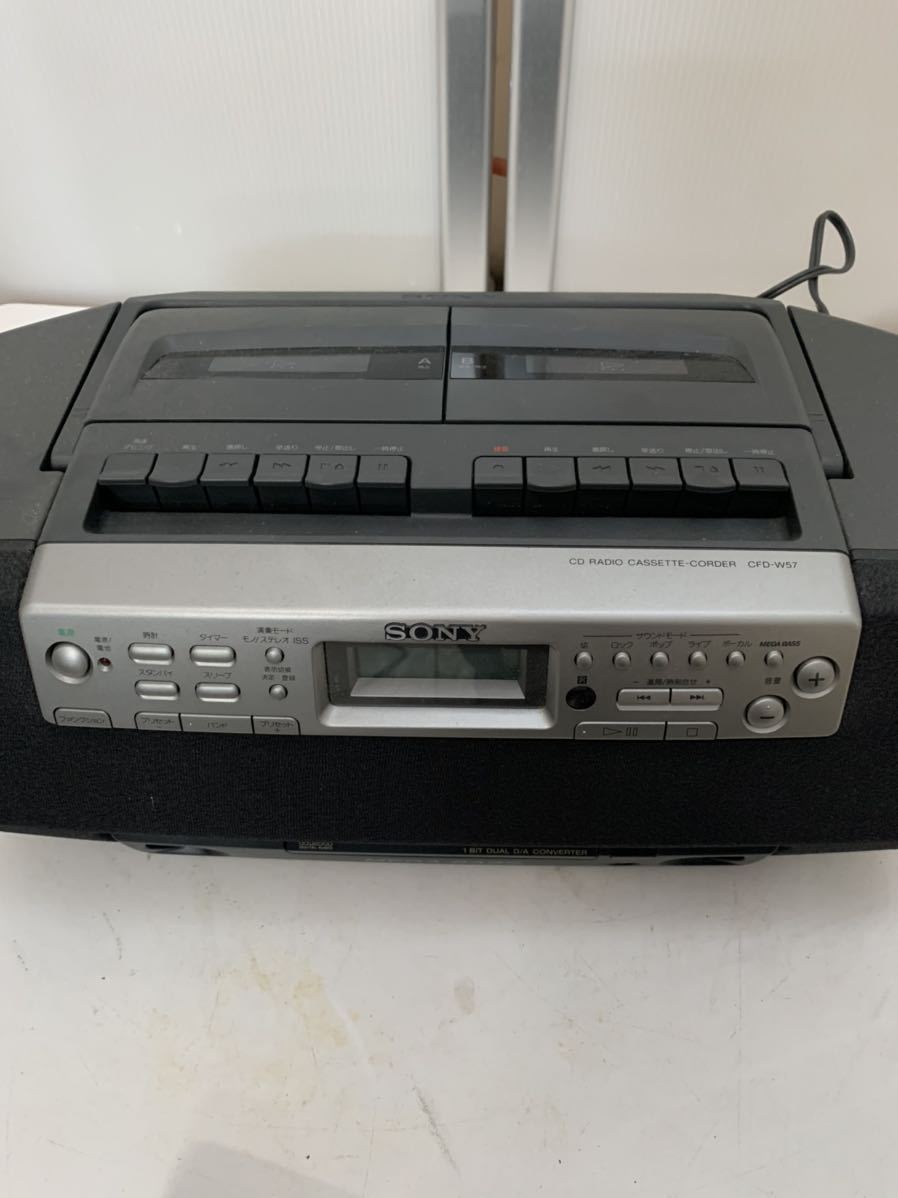 No.577 CDラジオカセットコーダー ソニー SONY CFD-W57 レア ラジオ CD コンポ ラジカセ CDラジカセ レトロ 高額 ...