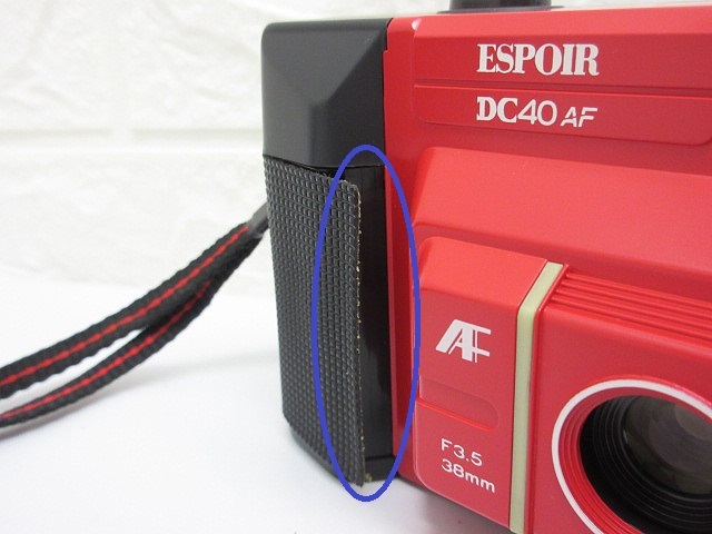 sh0803 ESPOIR フィルムカメラ DC40 AF レッド ケース付き エスポア コンパクトカメラ Film Camera 赤 レトロ ...