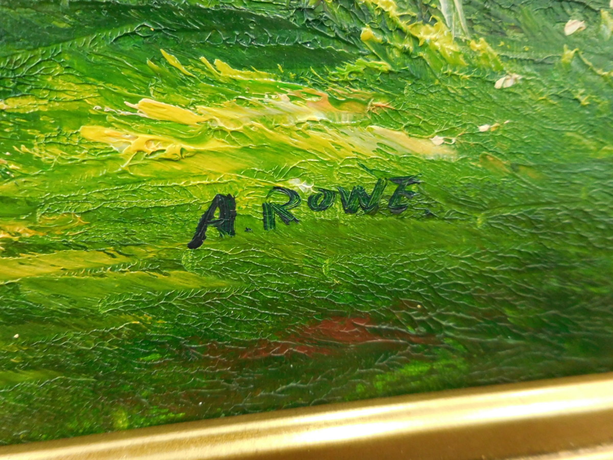 John A ROWE 油絵 風景画 絵サイズ76cm×38cm 額サイズ89cm×51cm 油彩 絵画(自然、風景画)｜売買された ...