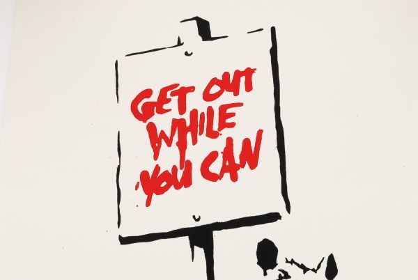 Banksy バンクシー GET OUT WHILE YOU CAN WCP SCREEN PRINT シルクスクリーン プリント ...
