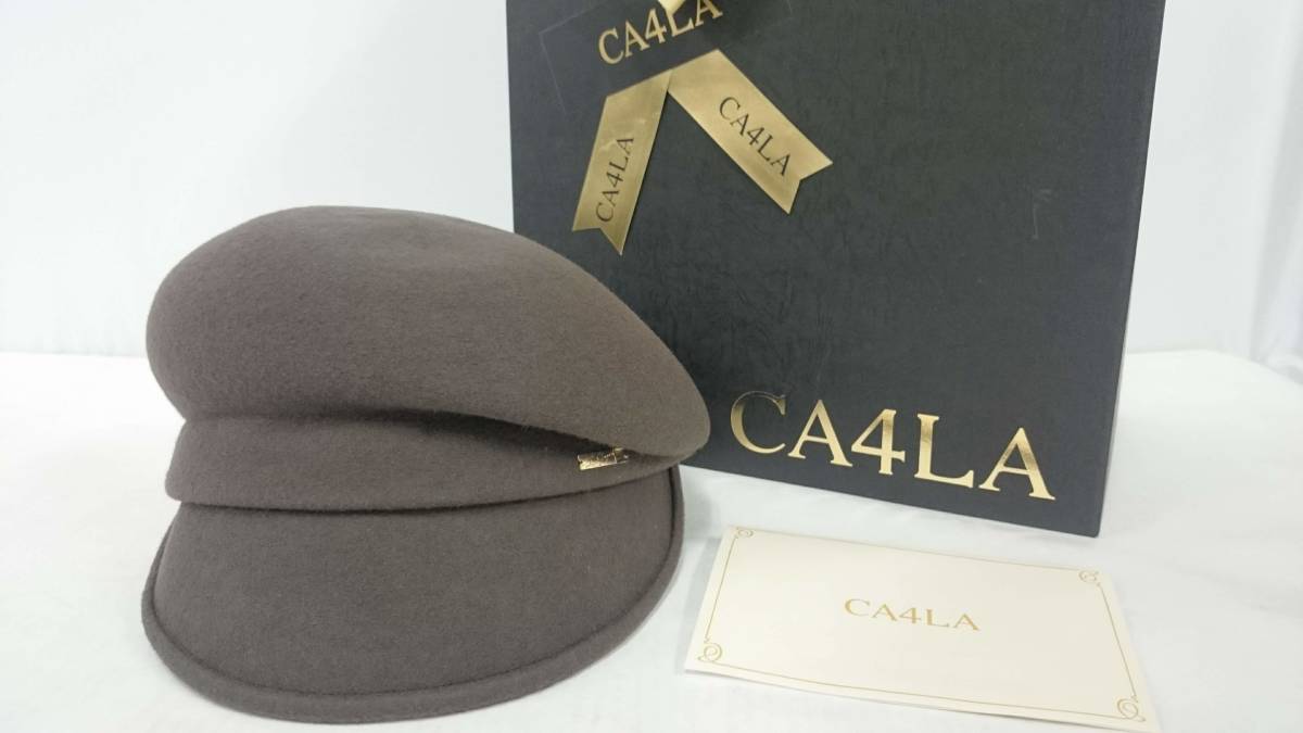 CA4LA カシラ ウール100% キャスケット/頭囲約57.5cm/ツバ約6.5cm/帽子/ハット/キャップ/グレー/羊毛/レディース/箱付き/LEZ91(女性用)｜売買されたオークション ...