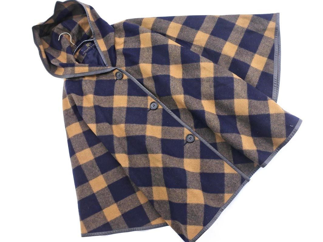 LOUNIE ルーニィ ウール混 チェック ポンチョ sizeF/紺x茶 akb9(ルーニィ)｜売買されたオークション情報、yahooの商品情報をアーカイブ公開 - オークファン（aucfan ...