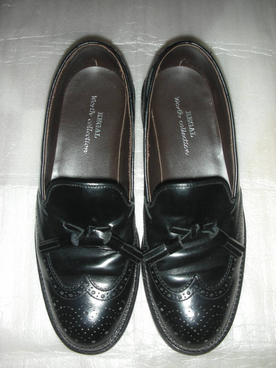 REGAL リーガル ウィングチップリボンタッセル 25.0EE ブラック(25.0cm)｜売買されたオークション情報、yahooの商品情報をアーカイブ公開 - オークファン（aucfan.com）