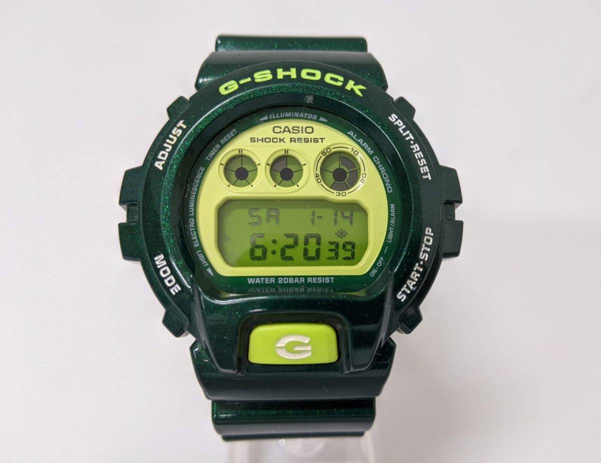 1円 CASIO G-SHOCK DW-6900CC Crazy Colors クレイジーカラーズ グリーン 緑(Crazy Colors ...