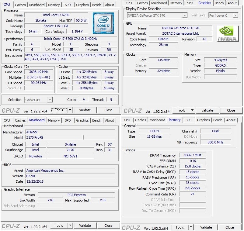 A16z07R PC SSD240GB HDD1TB i7-6700 メモリDDR4 16GB ASRock Z170 Pro4S NVIDIA GeForce GTX970 ZOTAC4GB ...