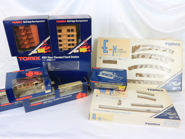 TOMIX/トミックス Nゲージ用 レールセット 単線 91031/91035 駅/建物/線路 大量セット 9点 まとめ TOMY(線路 ...
