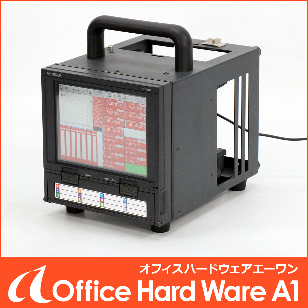 タッチ型ペーパレスレコーダ TR-V550 高精度温度 電圧計測ユニット TR-TH08 KEYENCE キーエンス タッチパネル操作 J#I ...