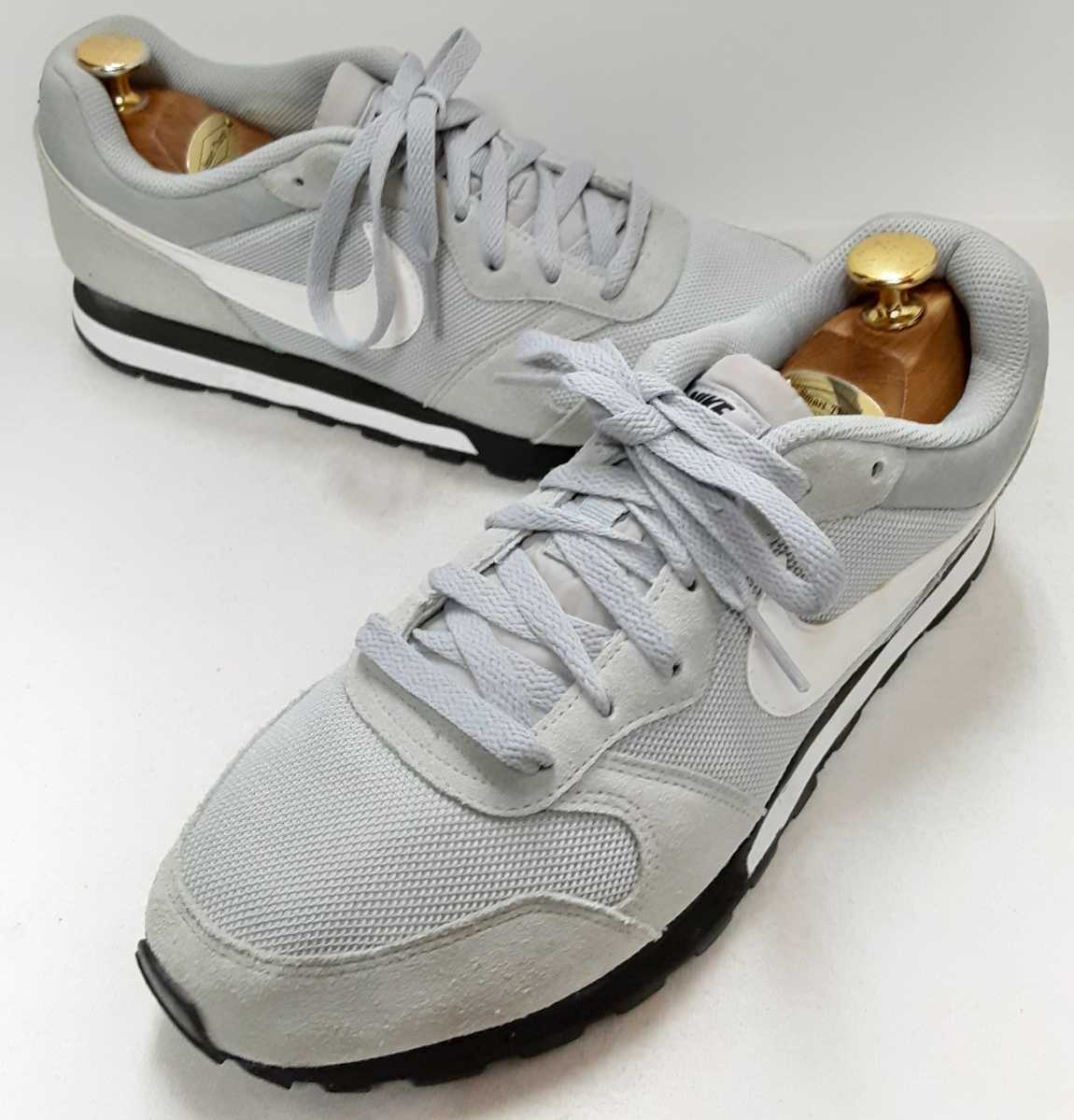 最値 定価7700円 1点物 ナイキNIKE エムディーランナーMD RUNNER 2高級スニーカー ローカット シューズ グレー/ホワイト ...