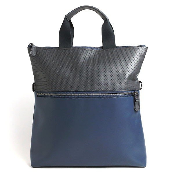 COACH コーチF57569 QBFB2 アウトレット CHARLES FOLDOVER TOTE グレー デニムブルー(トートバッグ ...