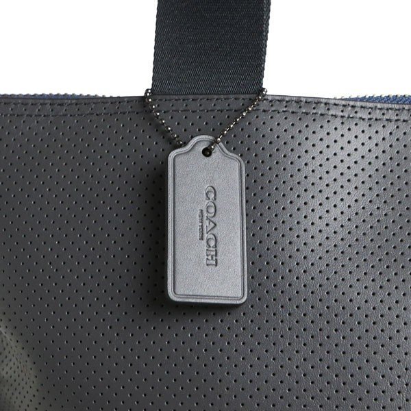 COACH コーチF57569 QBFB2 アウトレット CHARLES FOLDOVER TOTE グレー デニムブルー(トートバッグ ...