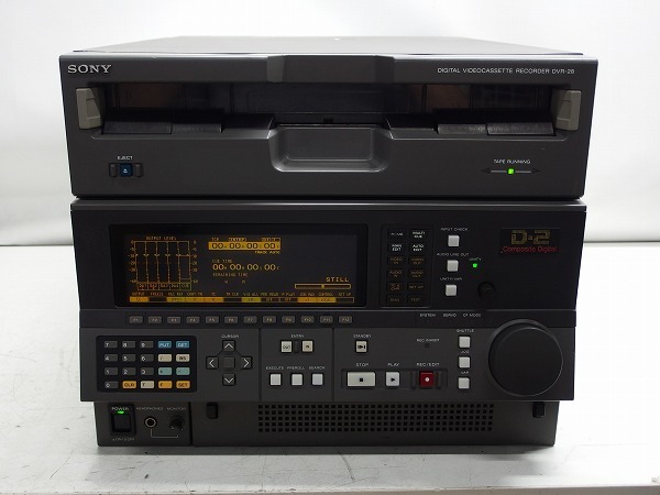 企業のみボックスチャーター配送 SONY D2レコーダー DVR-28 ドラム使用時間5617Hヘッド3366H 動作良好 330652(プロ ...