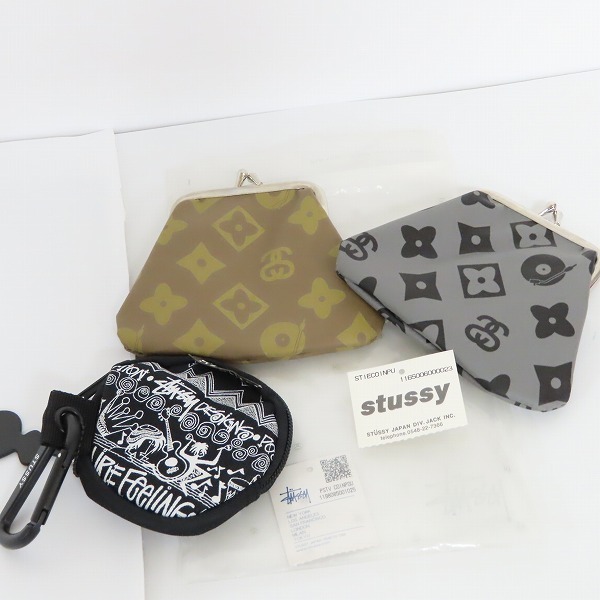 STUSSY/ステューシー がま口/ジップ 総柄 コインケース 3点セット /LPL(服飾小物)｜売買されたオークション情報、yahooの商品 ...