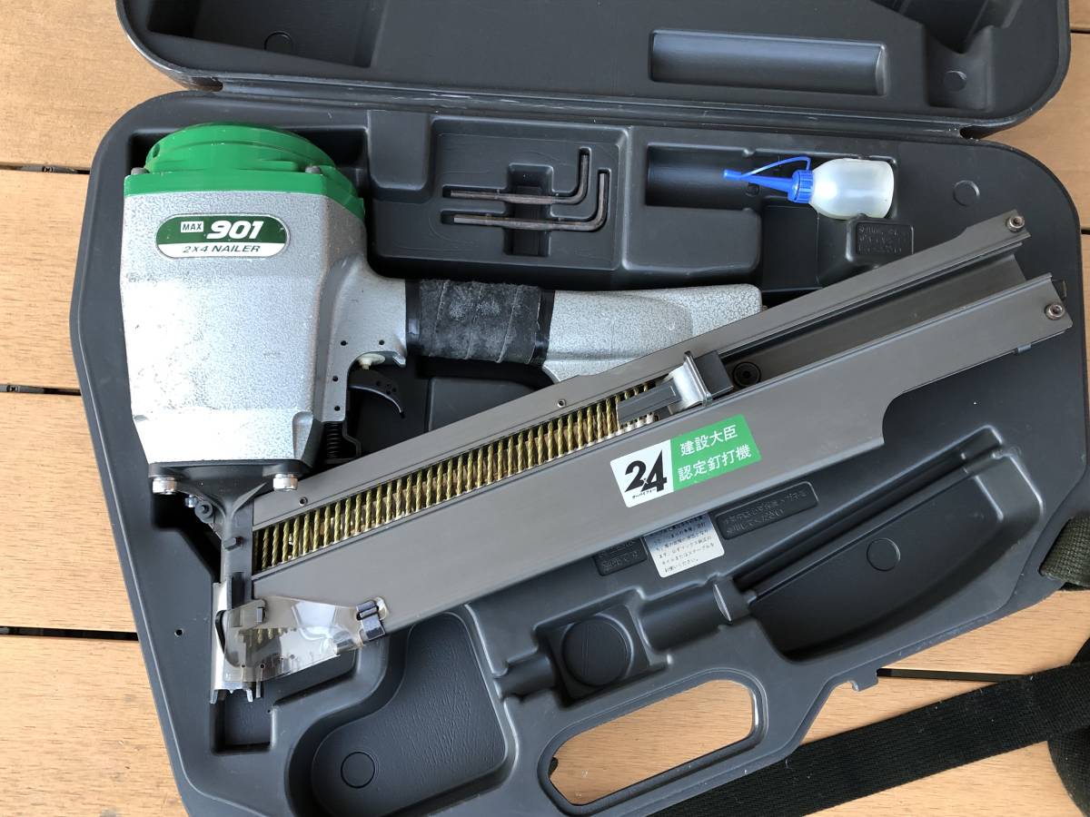 MAX マックス 釘打機 エアネイラ ステックネイラ KN-901 動作未確認 長期保管のためジャンク扱い②(エア釘打機)｜売買されたオークション情報、yahooの商品情報をアーカイブ公開 ...
