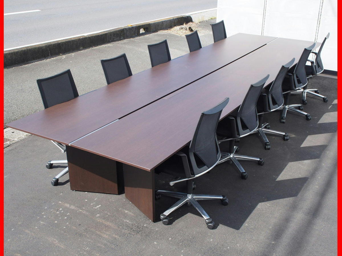 ITOKI イトーキ スリックテーブル Wilkhahn Modusチェア W4800 D1400 大型会議セット 11点 ミーティングセット 岡村製作所(一般)｜売買されたオークション情報 ...