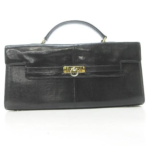 ペントルージュ PENTE ROUGE 2WAY ハンドバッグ ショルダーバッグ リザード レザー ブラック 黒 1103 レディース(皮革製)｜売買されたオークション情報、yahooの商品 ...