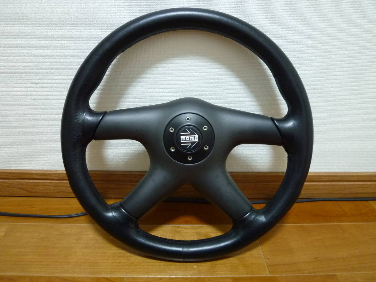MOMO モモ レザーステアリング 4本スポーク 36パイ TYP M36 1994年製 USED(ステアリング、ハンドル本体)｜売買された ...