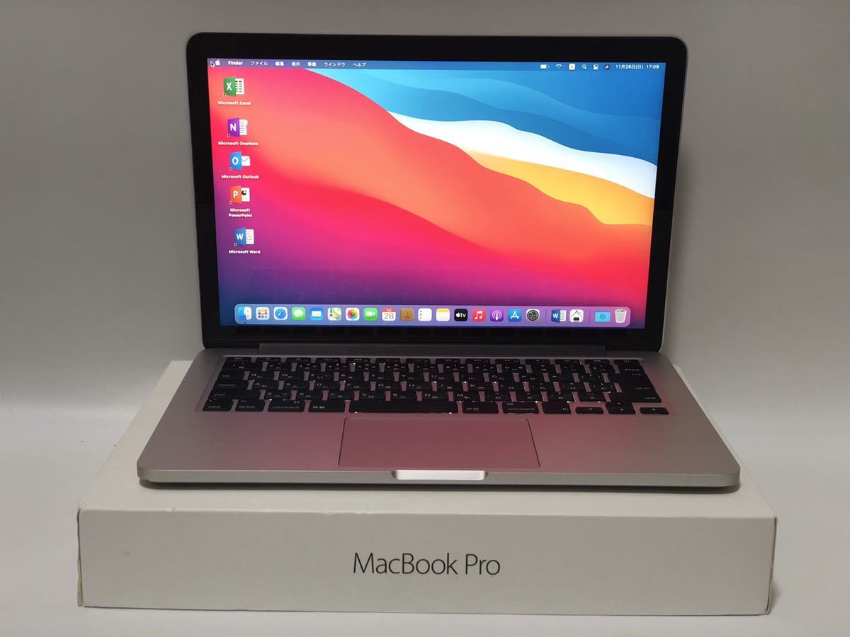 2015年式 アップルApple MacBook PRO Retina 1502/Core i5 /macOS Big Sur ...