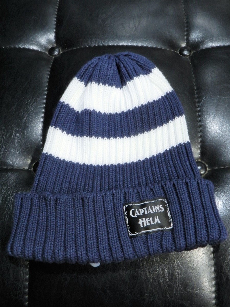 キャプテンズヘルム ミックス ワッチ ボーダー ニットキャップ 紺白 CAPTAINS HELM MIX WATCH CAP ニット帽(ワッチ ...