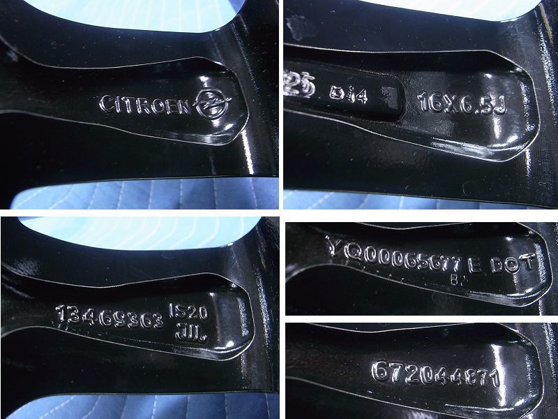 CITROEN シトロエン C3 純正 16インチ 6.5J +20 4穴 PCD 108 アルミホイール 1本 672044871(純正品 ...