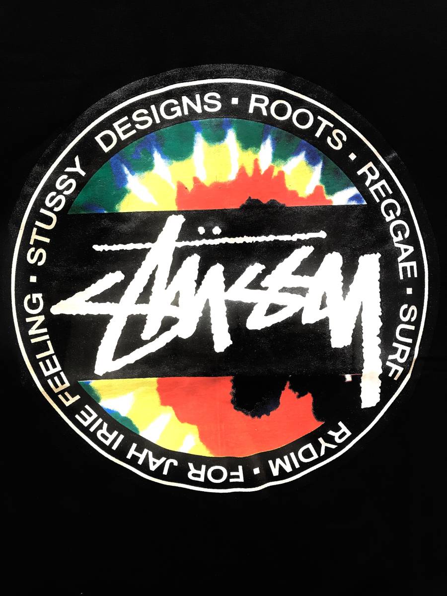 送込/ XL Stussy ステューシー 絞り DESIGNS ROOTS REGGAE Tシャツ B /ストリートファッション(文字、ロゴ ...