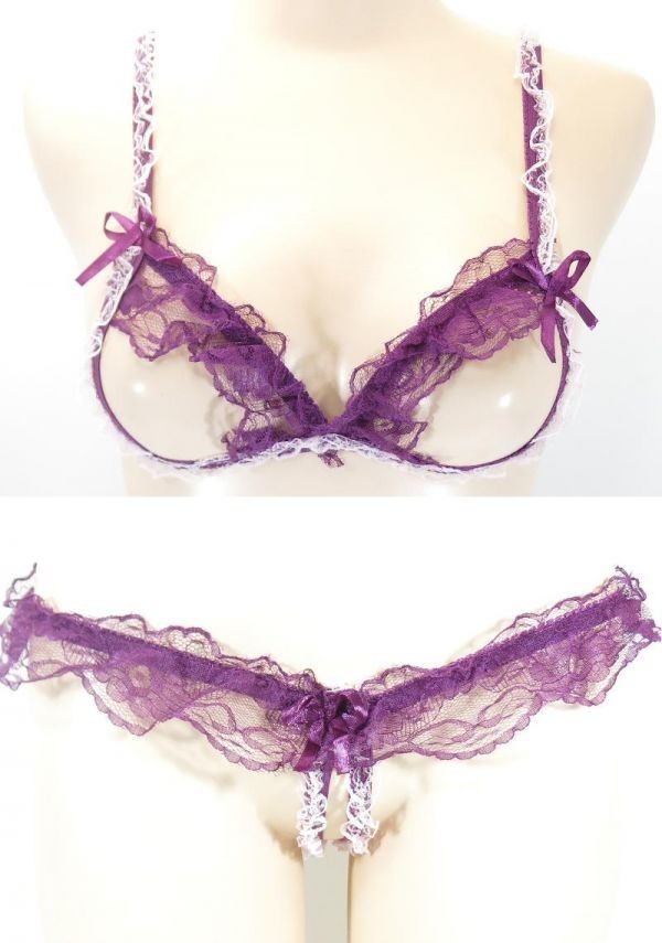 CATSelect Oバック 穴あき オープンクロッチ マイクロビキニ 極小 過激 セクシーランジェリー コスプレ ビキニ ドール 下着 b6 パープル F(Lサイズ)｜売買されたオークション ...
