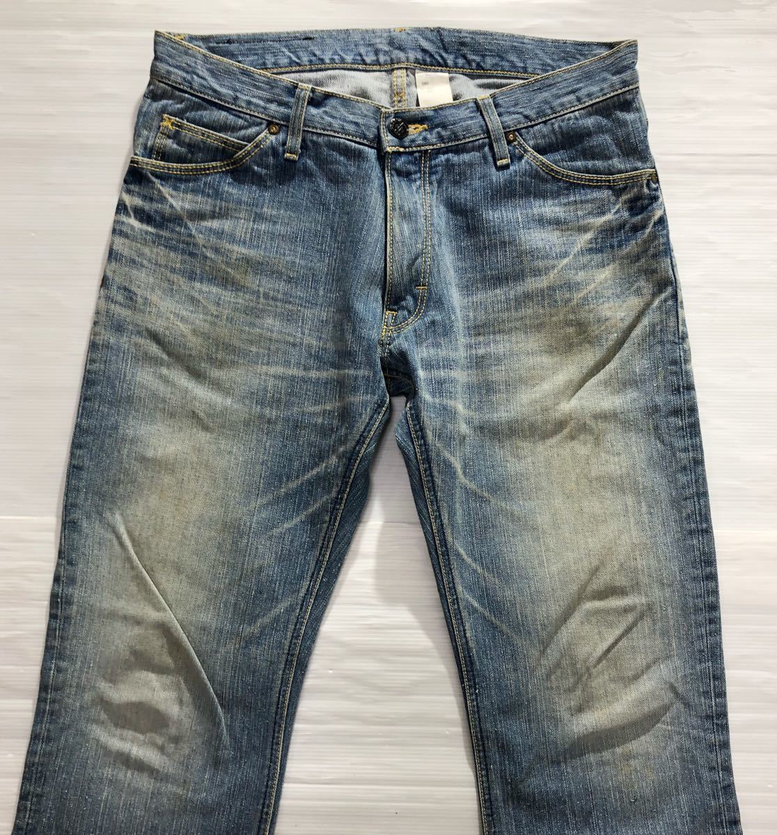 Lee リー 33102 色落ち加工 ブーツカット リネン混 インディゴデニム ジーンズ 34(W34)｜売買されたオークション情報、yahooの商品情報をアーカイブ公開 - オークファン ...