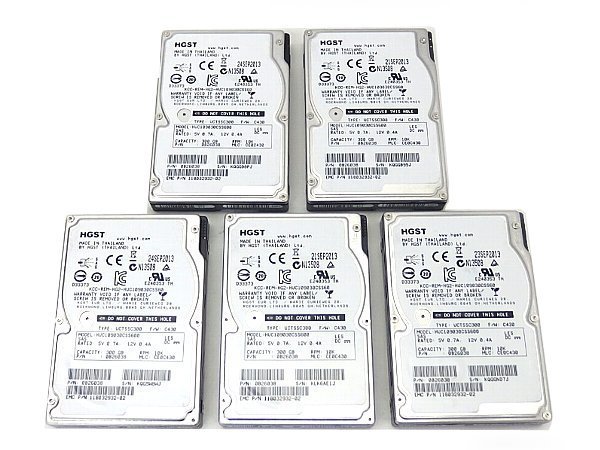 α 5個セット 2.5インチ HGST HUC109030CSS600 HDD 300GB 送料一律370円(SCSI)｜売買された ...