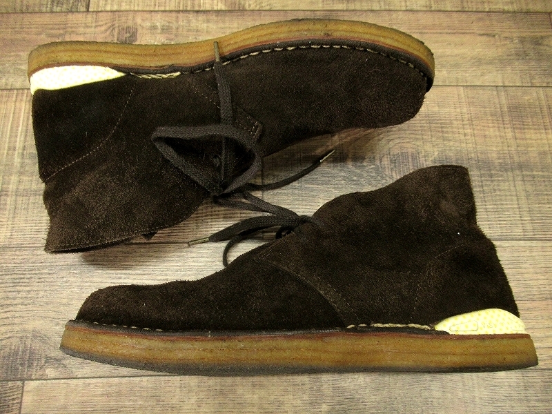 箱付 visvim ビズビム ISDT BOOTS-FOLK カーフスエード レザー デザート チャッカ ブーツ シューズ ダークブラウン ...